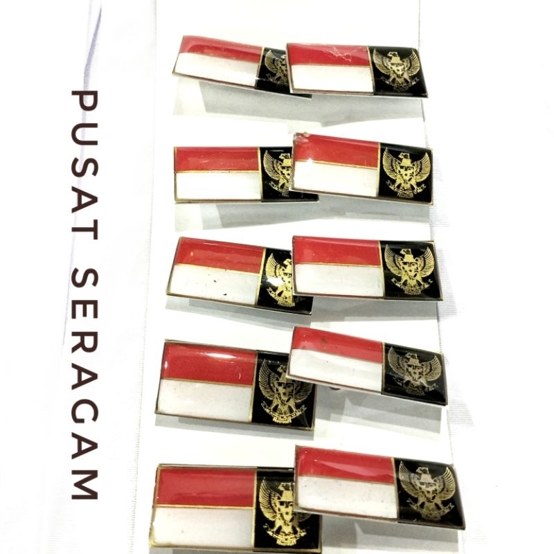 Jual pin merah putih plus Garuda bahan resin fiber hitam | Shopee Indonesia