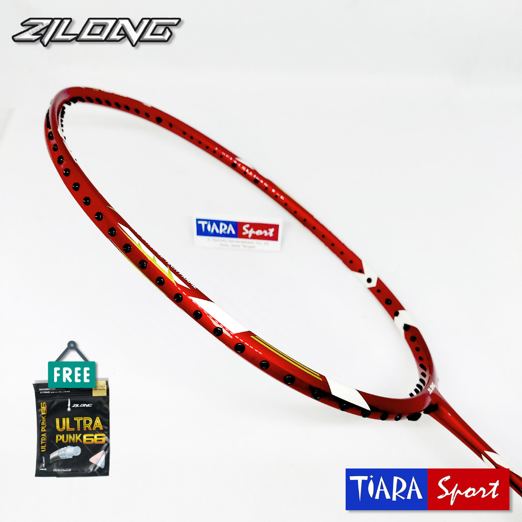 Jual Raket Zilong GROUNDZERO - Red - Merah Badminton Set Free Senar ...