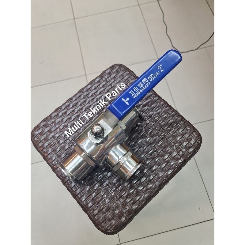 Jual Ball Valve / Stop Kran Sanitary Stainless 316 L Ferrule End 2" inch FoodGrade | Shopee ...