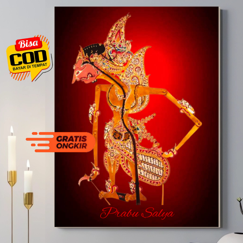 Jual Poster Wayang Kulit Prabu Salya Untuk Hiasan Dinding Atau Wall ...