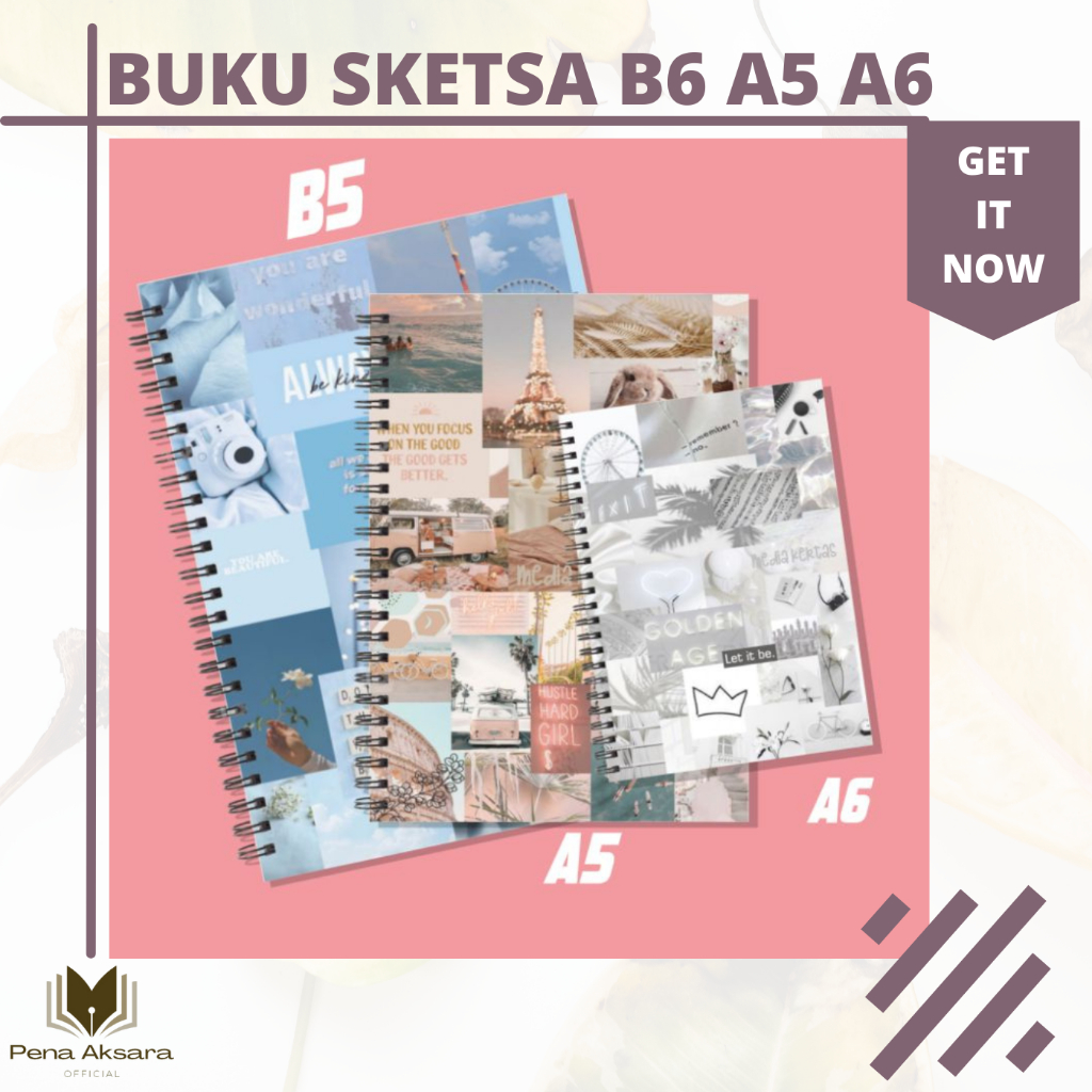 Jual Buku Sketsa Spiral Pilihan Ukuran B5 A5 A6 | Shopee Indonesia