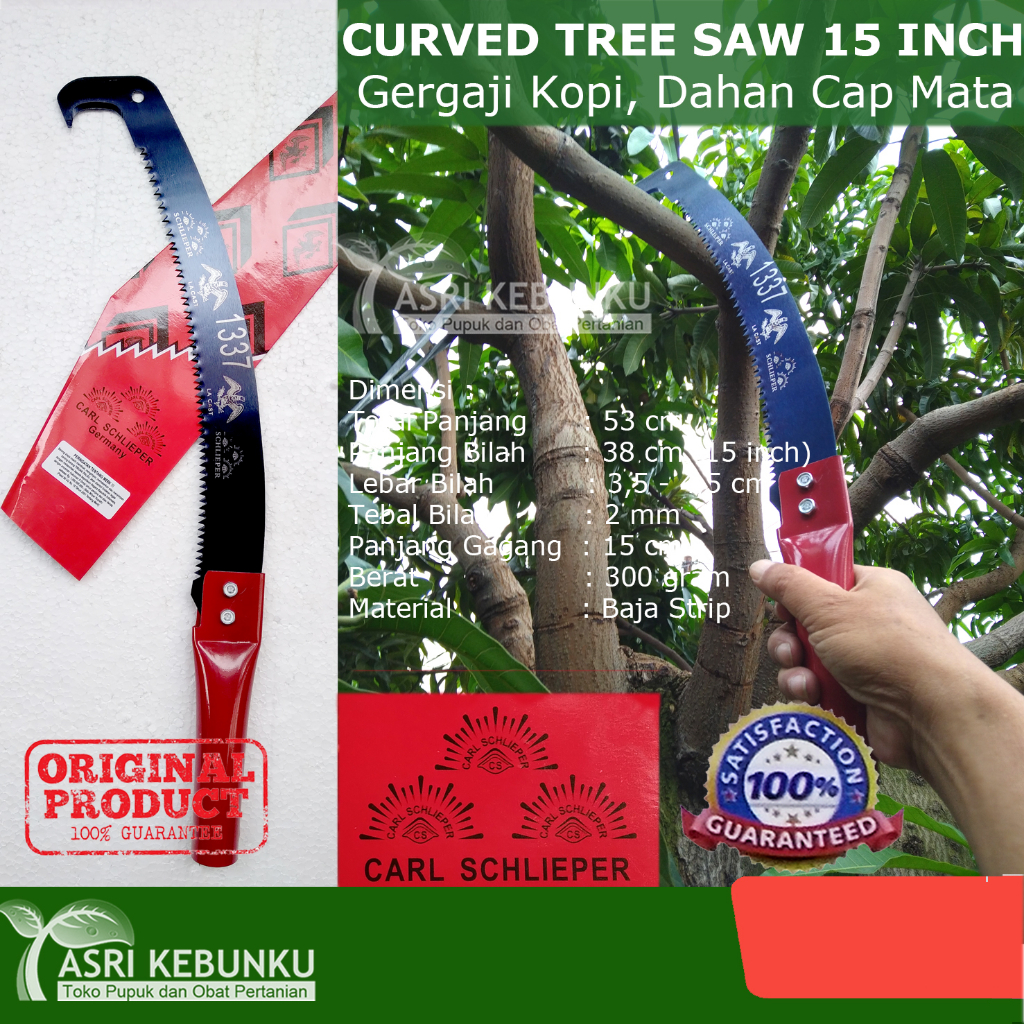 Jual Gergaji Lengkung Cap Mata Carl Schlieper 15 Inch, Gergaji Kopi Dahan Sangat Tajam | Shopee ...