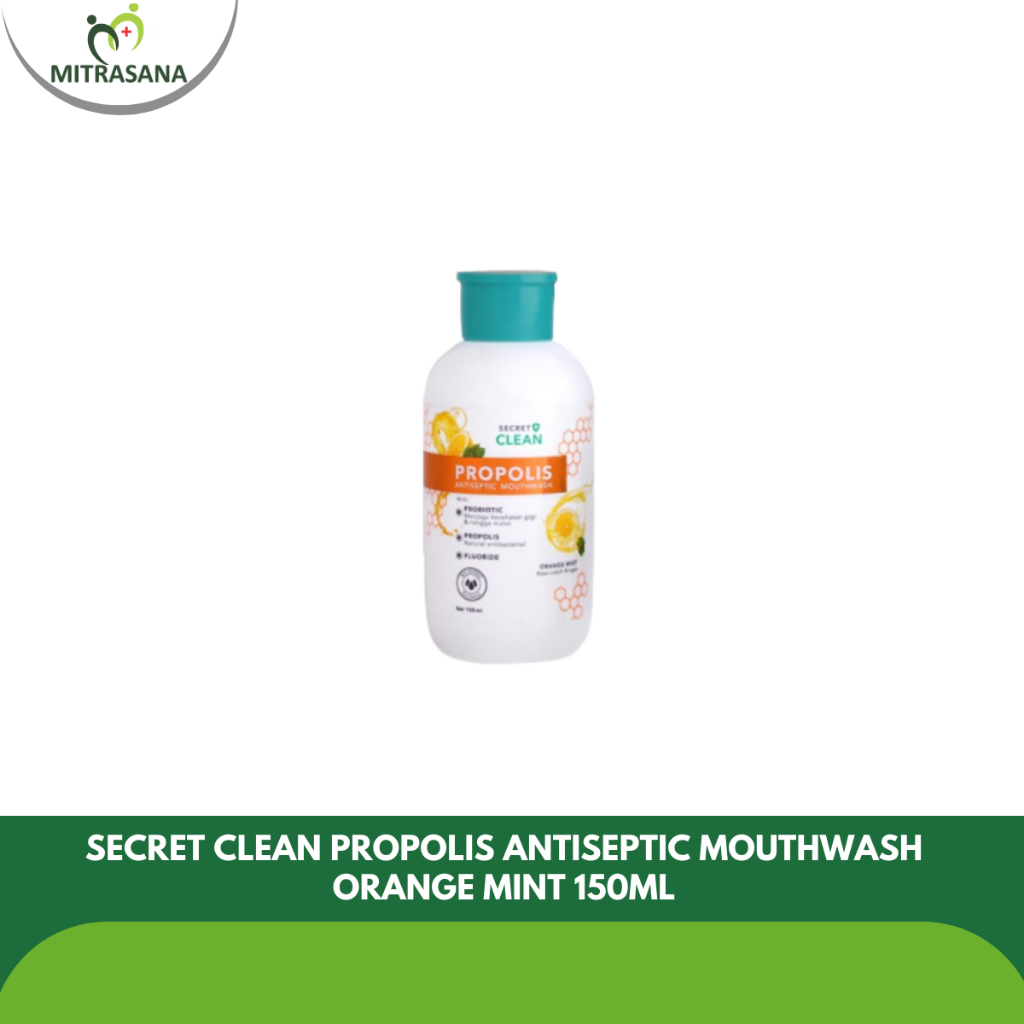 Jual Secret Clean Propolis Antiseptic Mouthwash Orange Mint 150ml ...
