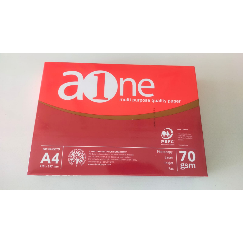Jual KERTAS A4 70 GRM AONE (535) / KERTAS HVS 70 GSM AONE / AONE 1 RIM ...