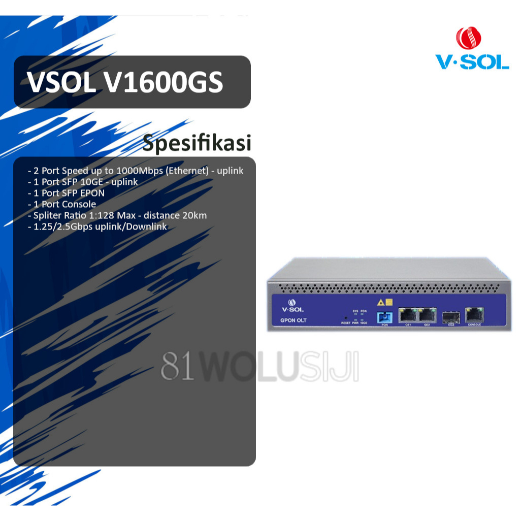 Jual OLT single PON GPON VSOL V1600GS - 10GE SFP uplink | Shopee Indonesia
