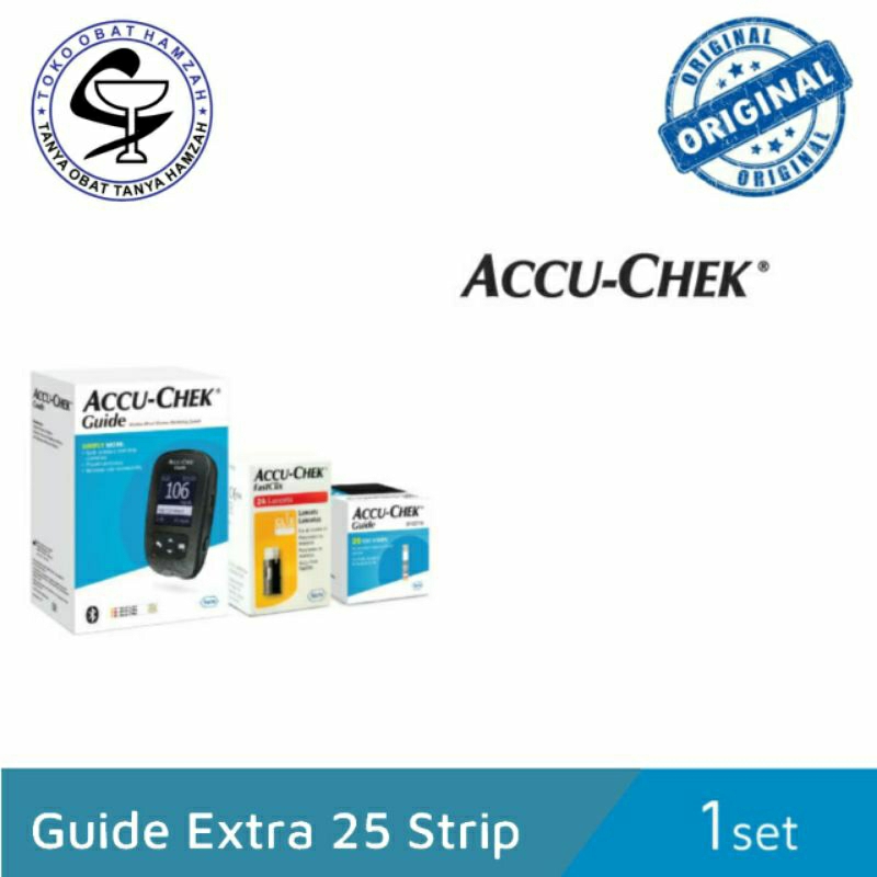 Jual Accu-Chek Guide Pack (Meter + Strip 25S + Pen + Lancet 24S ...