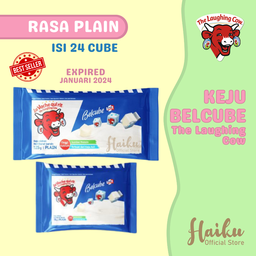 Jual Keju Belcube plain Cheese 125 gr keju mpasi bayi / The Laughing ...
