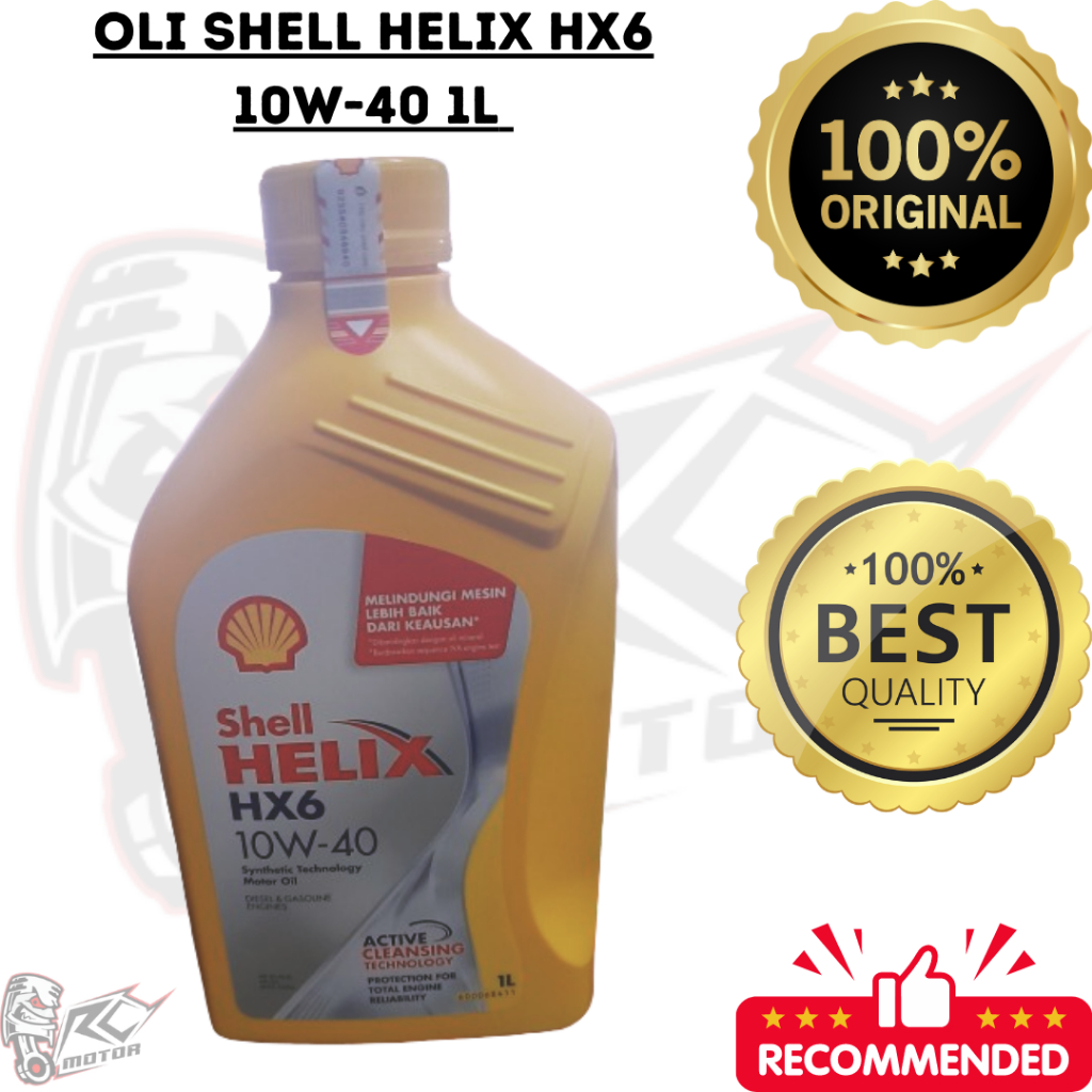 Jual OLI SHELL HELIX HX6 10W-40 1L PREMIUM OLI | Shopee Indonesia
