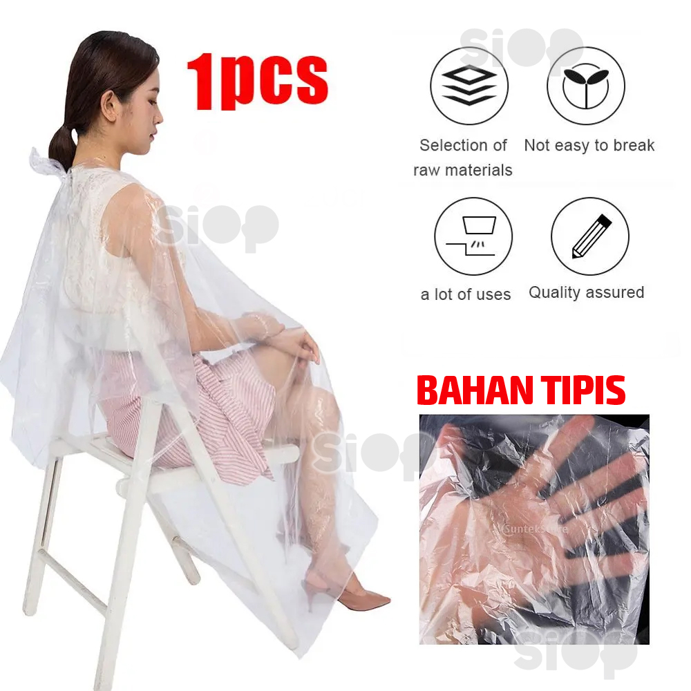 Jual KEP/ KIP GUNTING SALON CAPE BARBERSHOP Transparan TIPIS Sekali ...