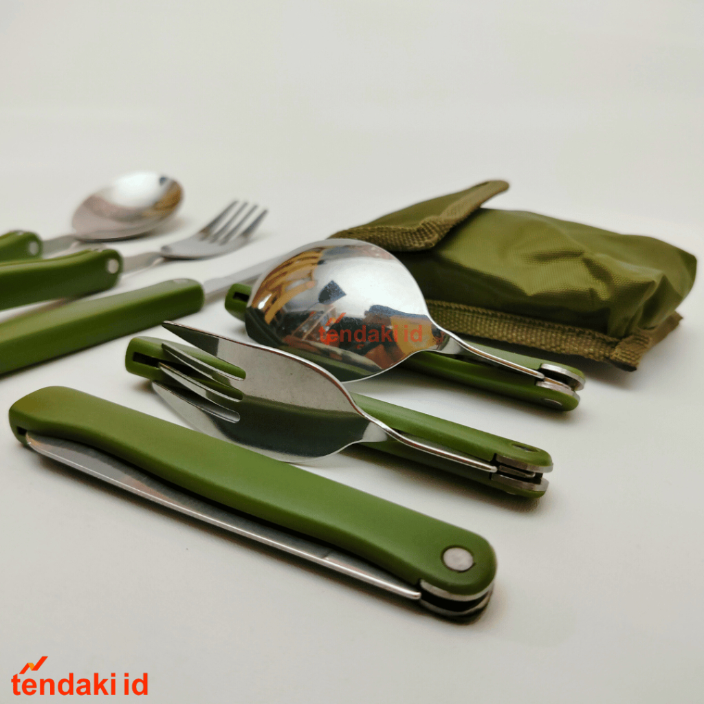 Jual SENDOK SET P495 SENDOK LIPAT CAMPING Set Alat Makan Sendok Garpu ...