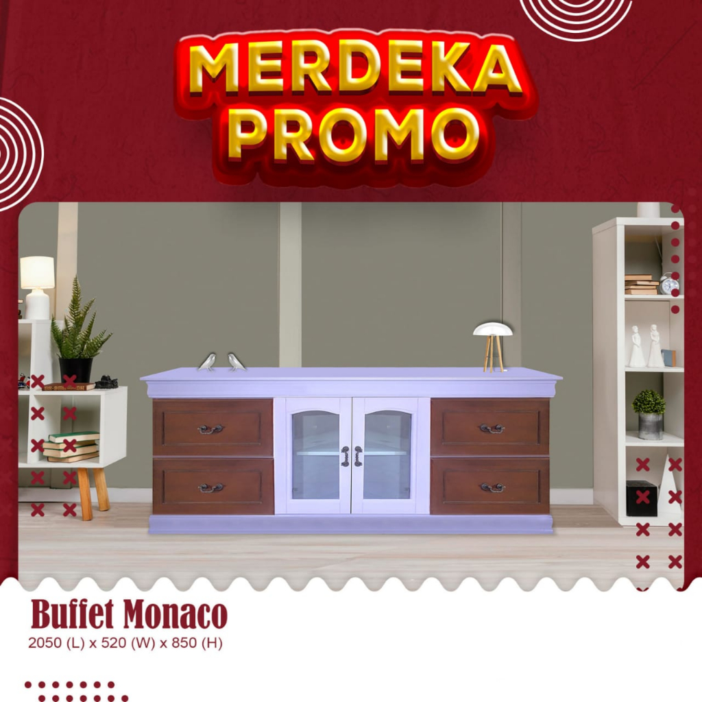 Jual Buffet Kayu / Buffet Konsul / Lemari Serbaguna Monaco | Shopee ...