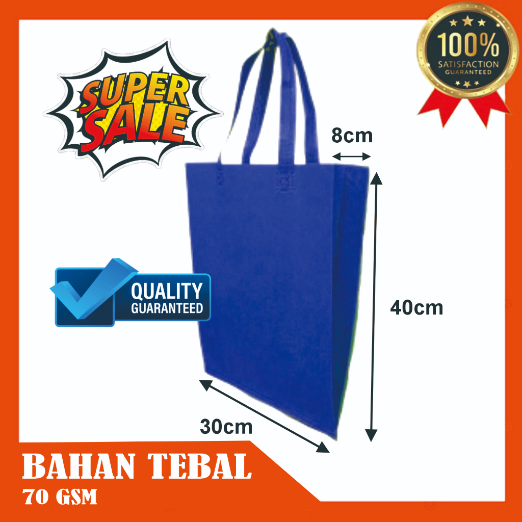 Jual PROMO!!! TAS PRESS SPUNBOND POLOS T40X30X8 LUSINAN (PER 12PCS ...