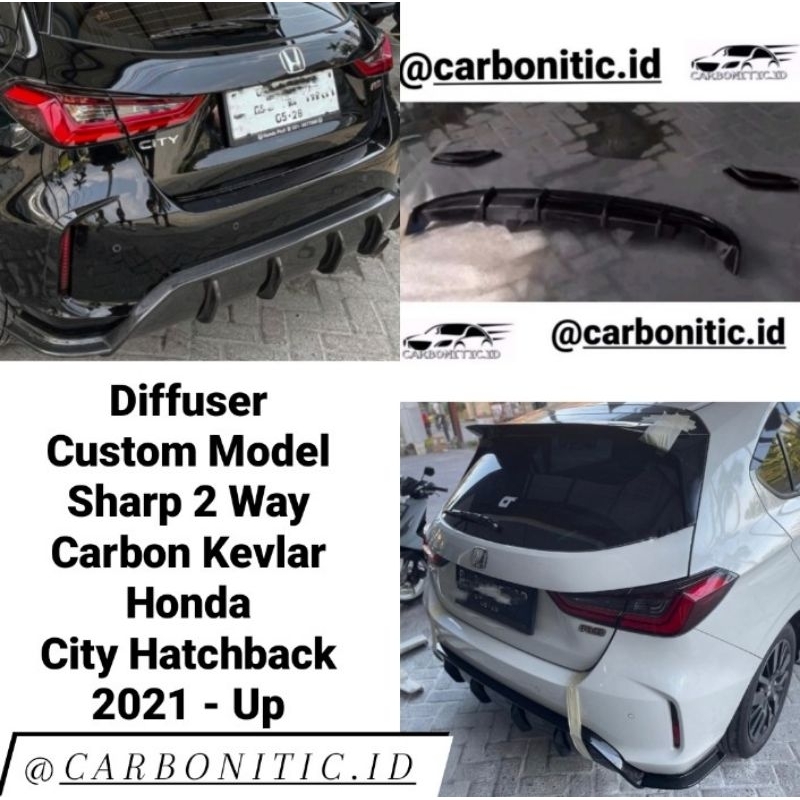 Jual Diffuser Custom Model Sharp 2 Way Honda City Hatchback 2021-Up ...