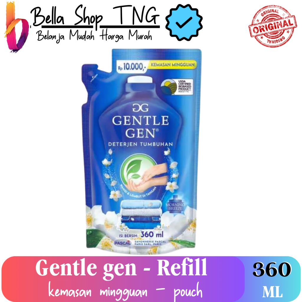 Jual DETERGEN GENTLE GEN MORNING BREEZE POUCH - 360 ML | Shopee Indonesia
