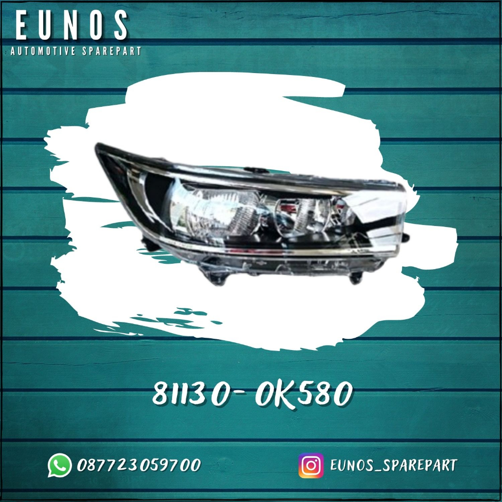 Jual LAMPU DEPAN / HEADLAMP KANAN INNOVA REBORN RH ASLI !! PN: 81130 ...