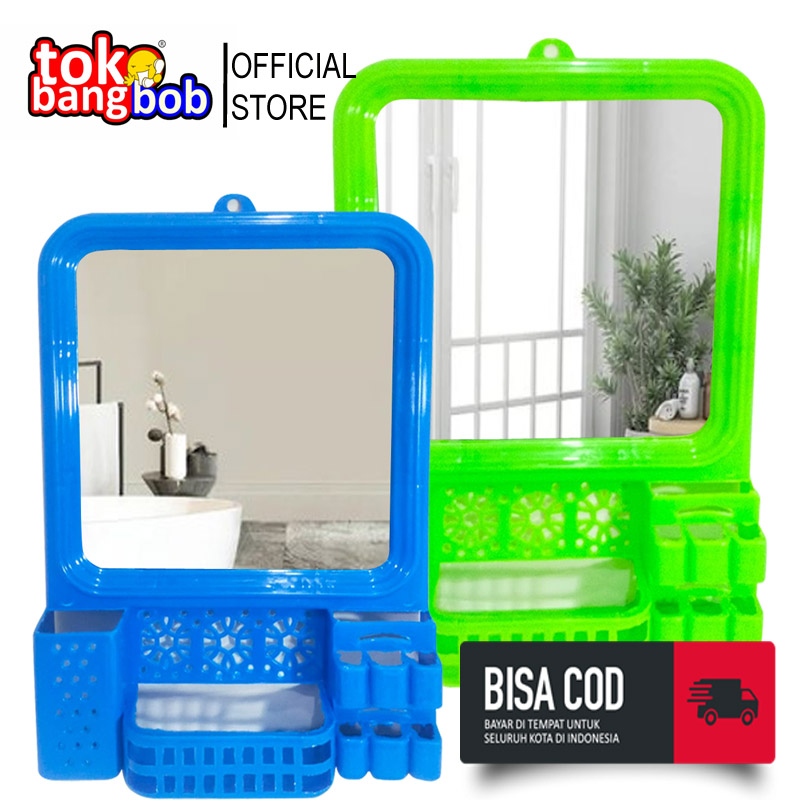 Jual Rak Cermin Gantung Tempel Kaca Kamar Mandi Bath Holder Plastik ...