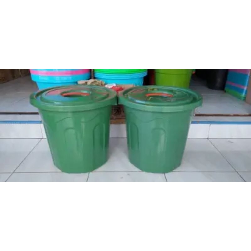 Jual tong plastik uk 40 liter dan 30 liter/tong air tutup/ember air ...