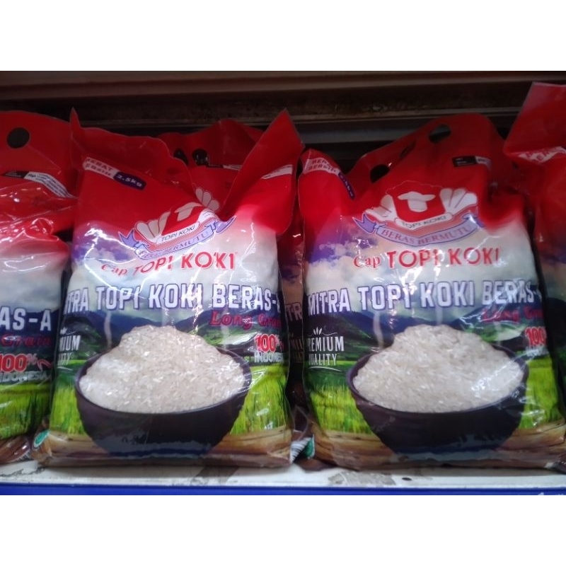 Jual TOPI KOKI Beras Premium 2,5 Kg / Beras Topi Koki Premium 2,5 kg ...