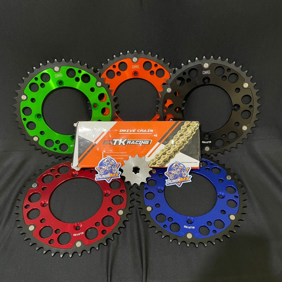 Jual Paket Gear Gir Set 520 ROZ Almunium CNC KlX 140 150 Rantai TK ...