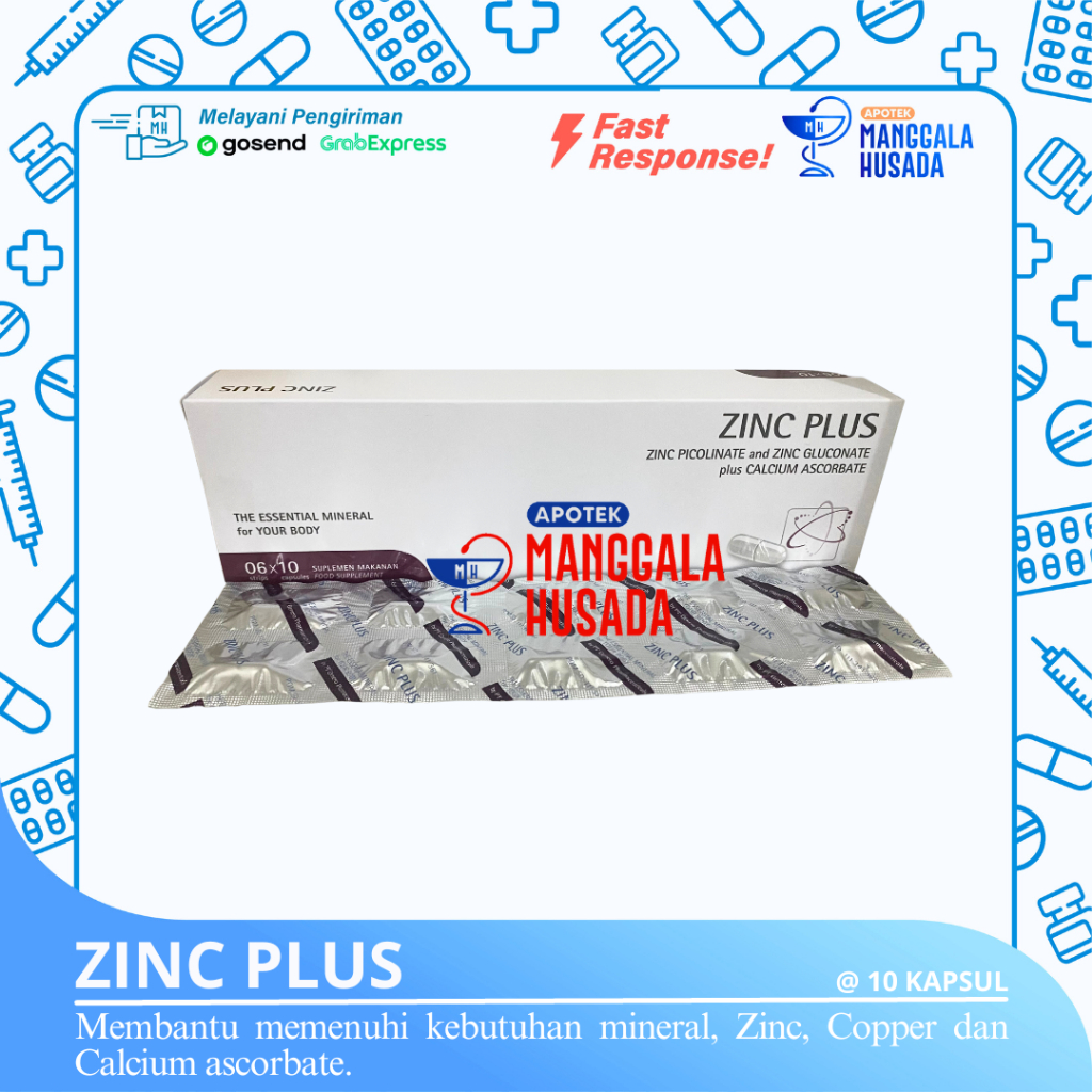 Jual ZINC PLUS SUPLEMEN PER STRIP @ 10 KAPSUL | Shopee Indonesia