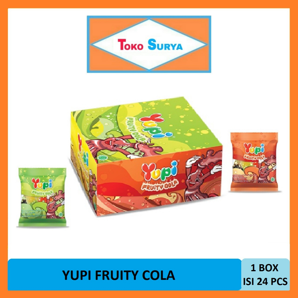 Jual Yupi Gummy Candies Fruity Cola 24 x 6Gr | Shopee Indonesia