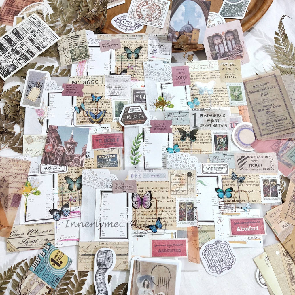 Jual 110Pcs++ Journal Kit Journaling Kit Aesthetic Sticker Scrapbook ...