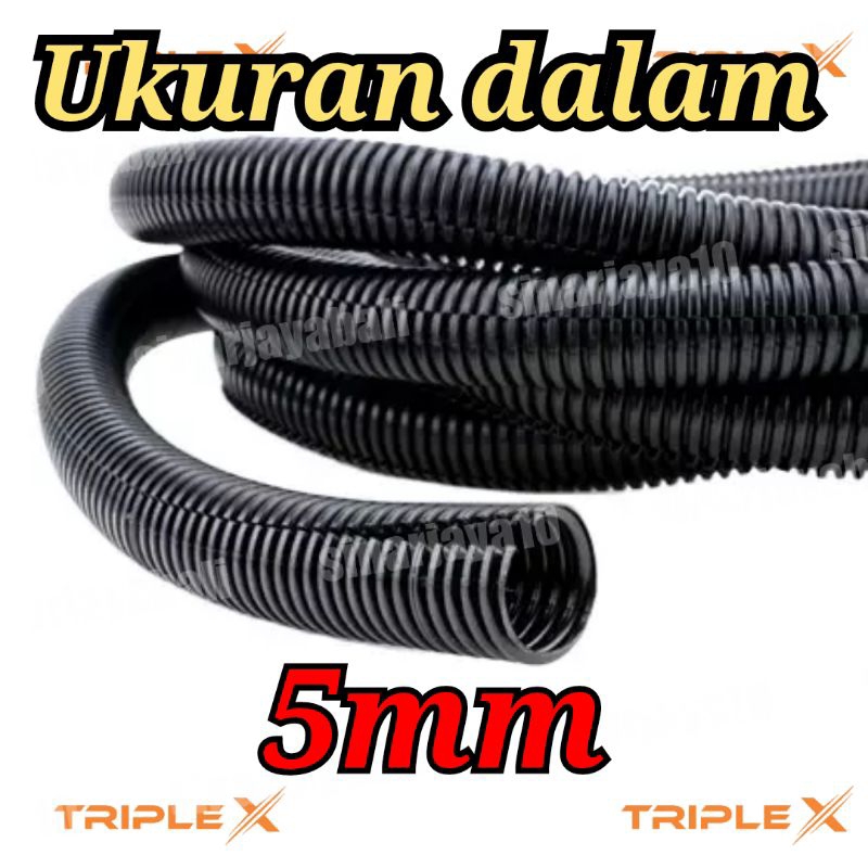 Jual selang spiral pembungkus kabel belah 5mm conduit fleksibel 5 mm selongsong pelindung kabel ...