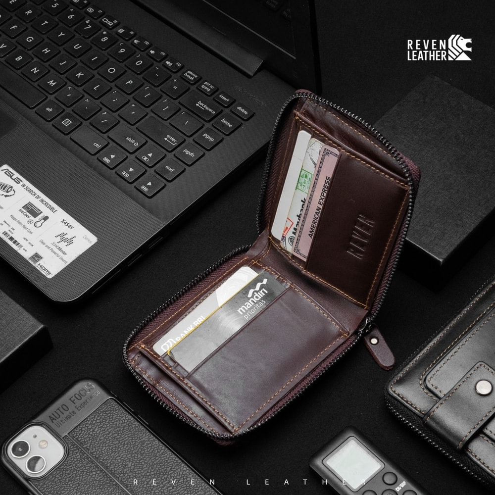 Jual Dompet Resleting Kancing Pria Kulit Sapi Jenis Pull Up Simpan Uang ...