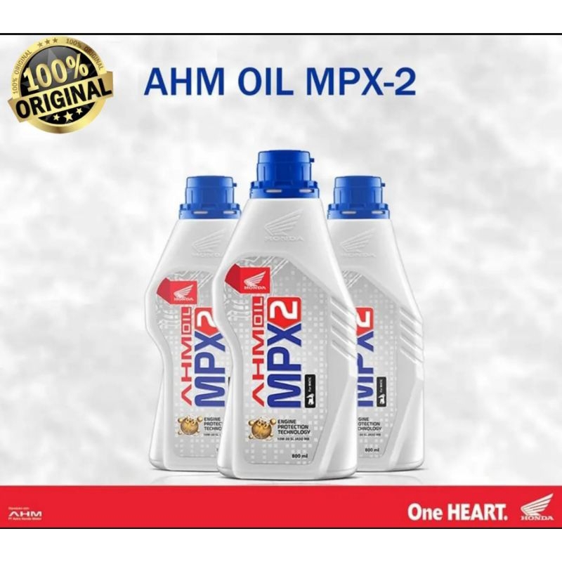 Jual Ahm Oil MPX 2 800ML SAE:10W-30, API-SL, JASO:MB Oli Motor Honda ...