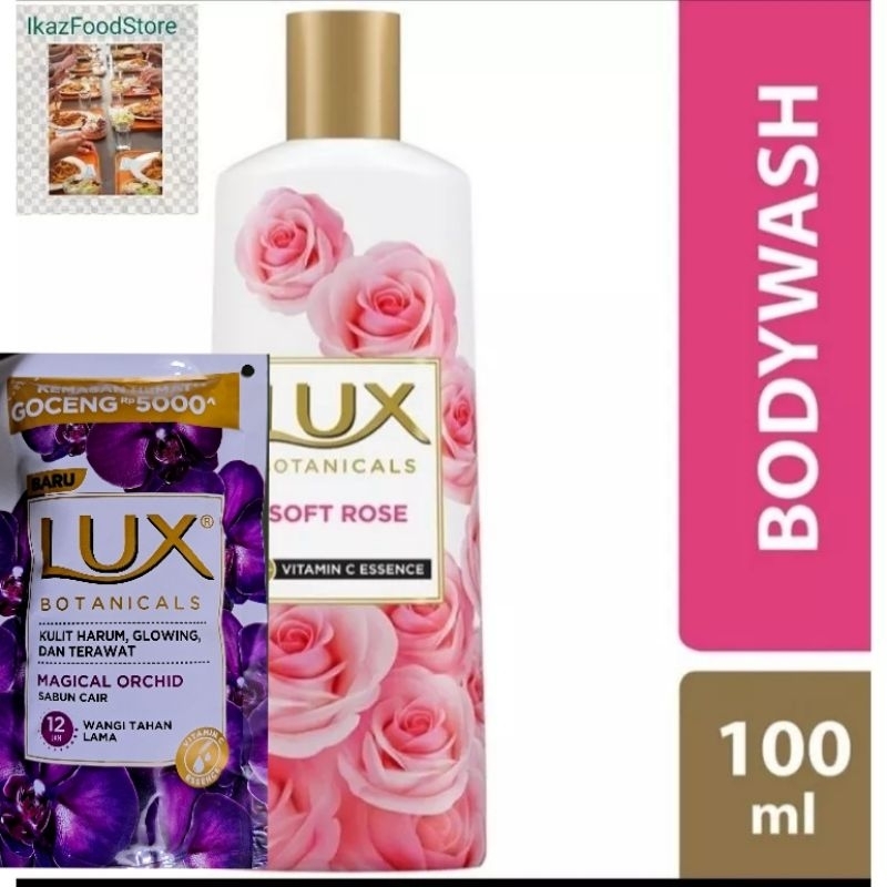 Jual Lux Sabun Cair Soft Rose botol 100ml/Magical Orchid 85ml body wash ...