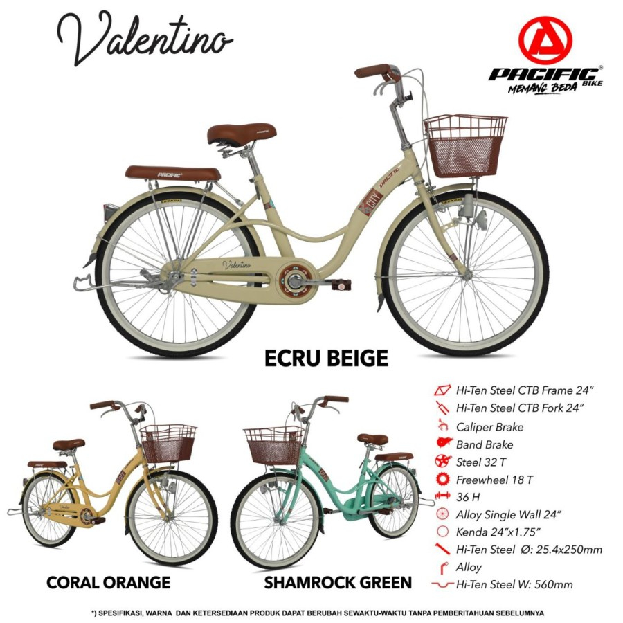 Jual Sepeda mini 24 26 inch pacific dewasa dan anak remaja valentino ...