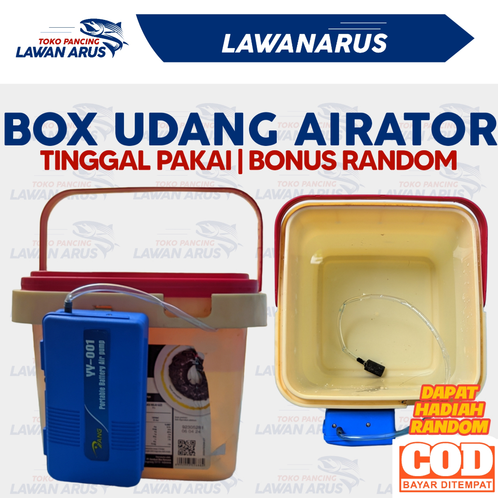 Jual Box udang plus airator tinggal pakai kapasitas 5liter | Shopee ...