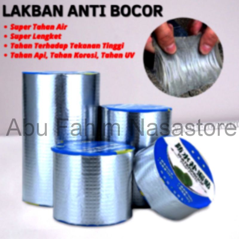 Jual Lakban Anti Bocor panjang lebar 5 cm Lem Anti Air Aluminium Foil Butyl Super Waterproof ...