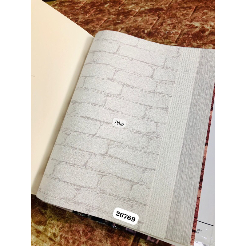 Jual Wallpaper Dinding Batu Bata Putih Polos Tekstur Simple perfect ...