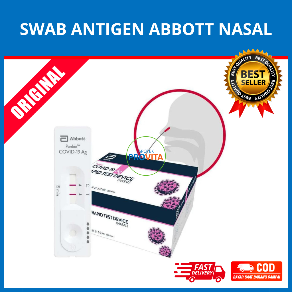 Jual ALAT TES COVID ABBOTT NASSAL - Tes Antigen / Rapid Tes / Swab ...