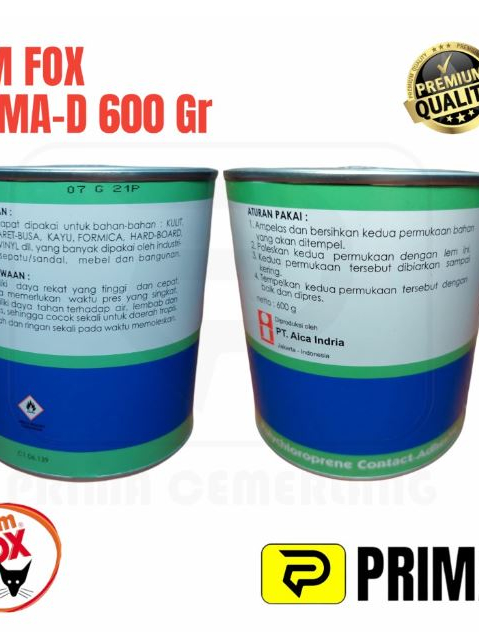 Jual lem fox prima d galon 600gr | Shopee Indonesia