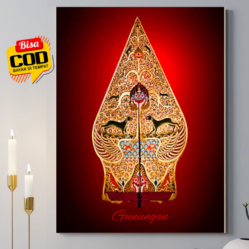 Jual Poster Wayang Kulit Gunungan Untuk Hiasan Dinding Atau Wall Dekor ...