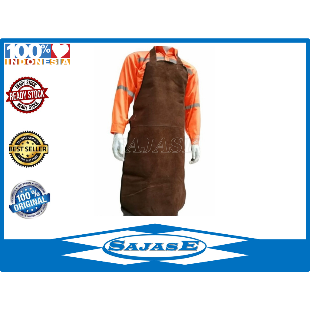 Jual Set Apron safety dada lengan kulit untuk las set apron las kulit ...