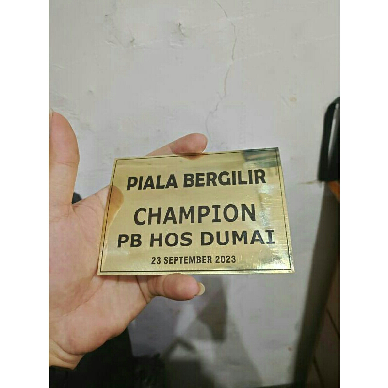 Jual TULISAN PLAT PIALA KUNINGAN PO 2-3 HARI | Shopee Indonesia