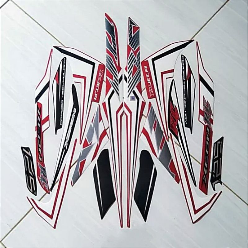 Jual Stiker Striping Motor Xeon Rc 125 2014 Merah Sticker Lis Body ...