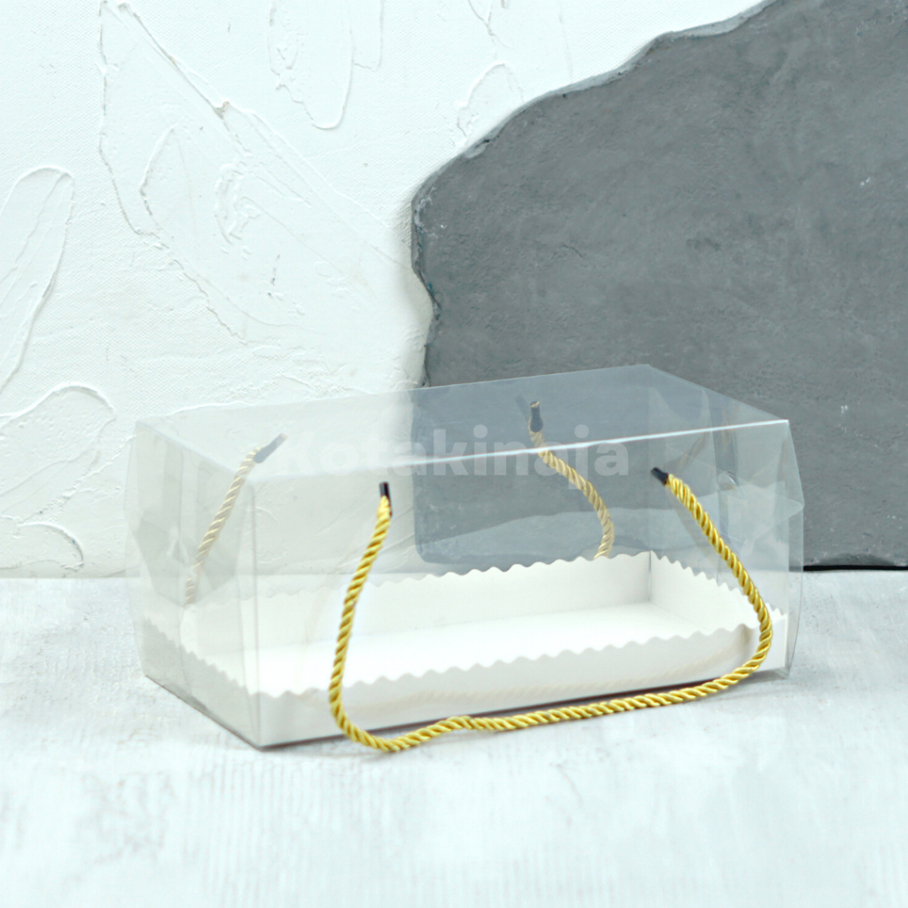 Jual Box Mika Transparan / Box mika /Box kue / Box Cake Handle Tali ...