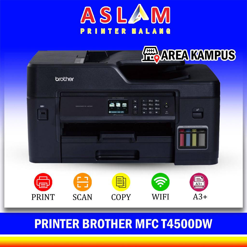 Jual Printer Brother MFC-T4500DW T4500DW T4500 A3 Inkjet All in One Printer, Scan, Copy & Fax ...