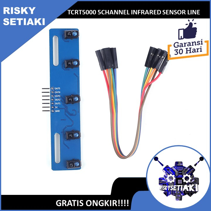 Jual TCRT5000 5CHANNEL INFRARED SENSOR LINE TRACK FOLLOWER MODULE ...