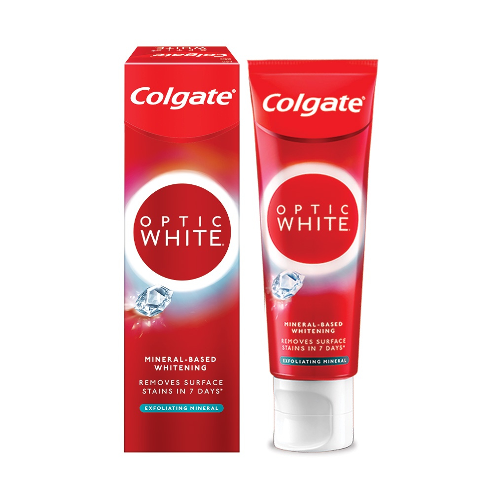 Jual Colgate Optic White Whitening Toothpaste Exfoliating Mineral 100g ...