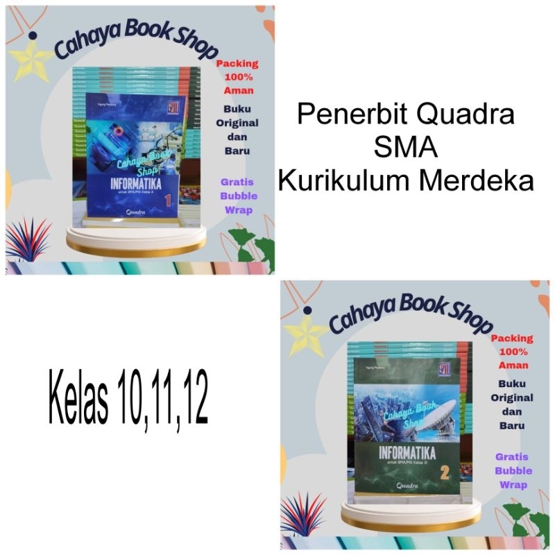 Jual Buku Informatika Kelas 10,11,12 SMA/MA Kurikulum Merdeka Quadra | Shopee Indonesia