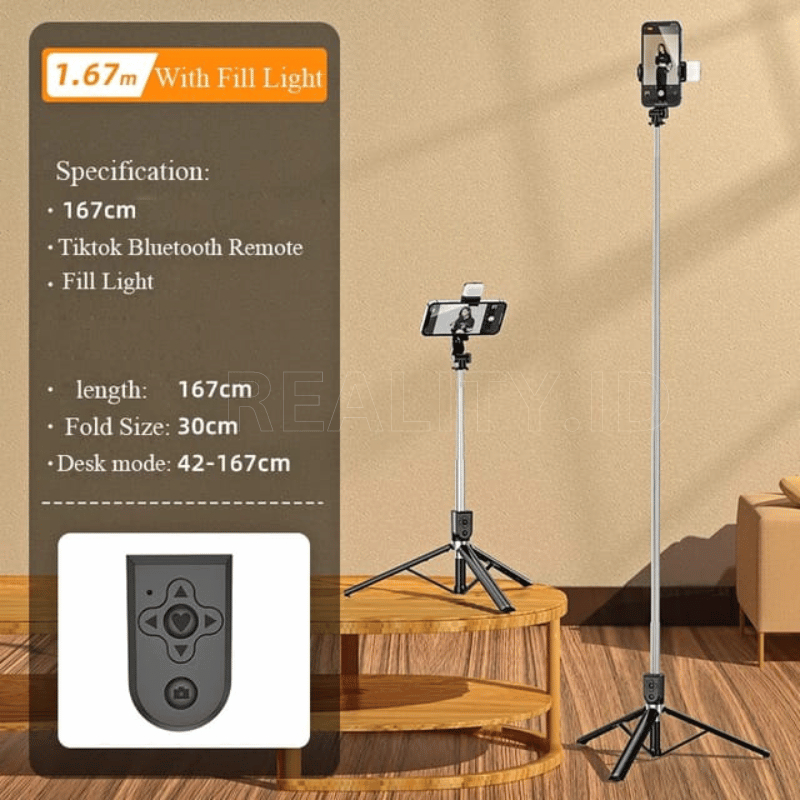 Jual Tripod Tongsis Lampu Yt06s Tinggi 1 7 Meter Remote Bluetooth