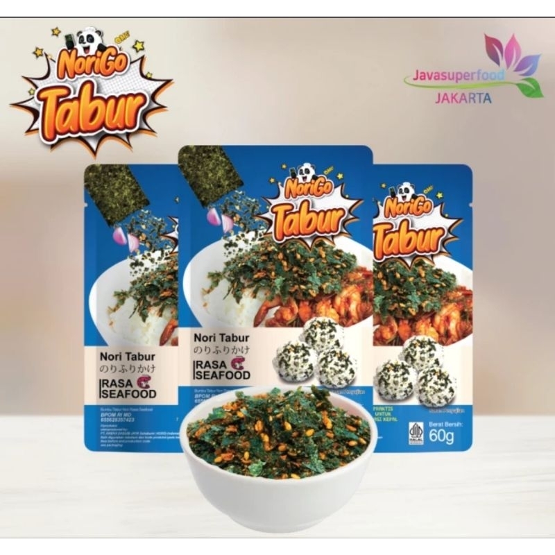 Jual nori tabur rasa seafood / rumput laut panggang tabur / nori pouch ...