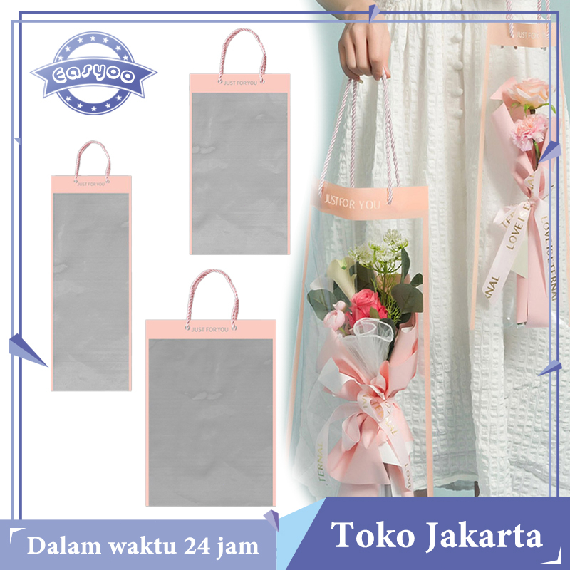 Jual Isi 10 Tas Bunga Flower Plastik Buket Bunga Totebag Clear Flower ...