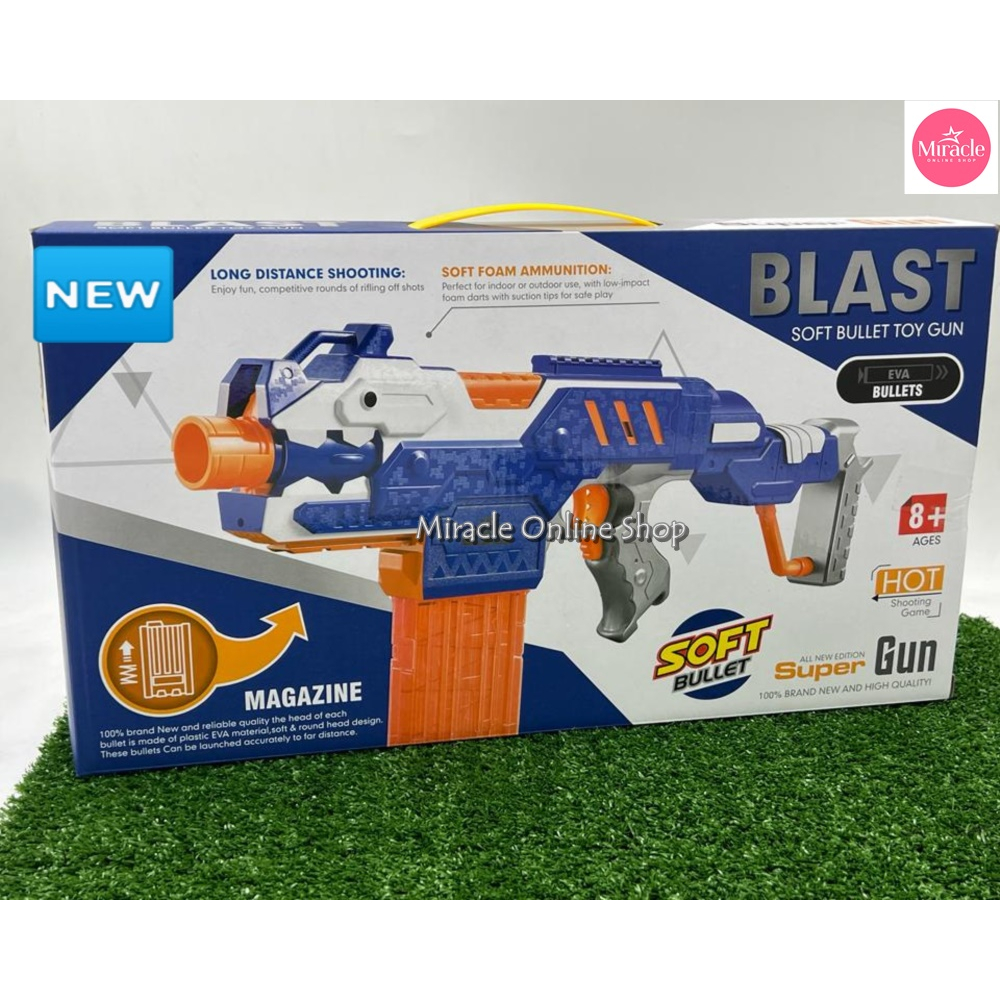 Jual MAINAN ANAK PISTOL DART SOFT BULLET / PISTOL NERF BLASTER SOFT GUN ...