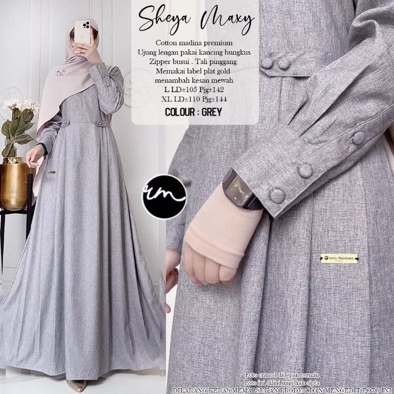 Jual Sheya maxi/gamis katun madinah/gamis polos | Shopee Indonesia